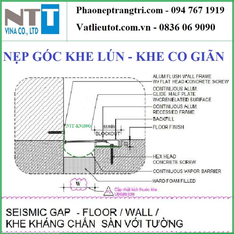 Nẹp khe co giãn sàn tường, hình ảnh nẹp khe lún inox, khe nhiệt