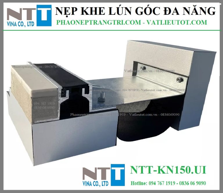 Nẹp khe lún góc NTT-KN150.UI, nẹp khe co giãn khe nhiệt bê tông